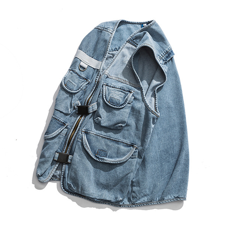 JAPANESE WASHED DENIM VEST – guochao3928